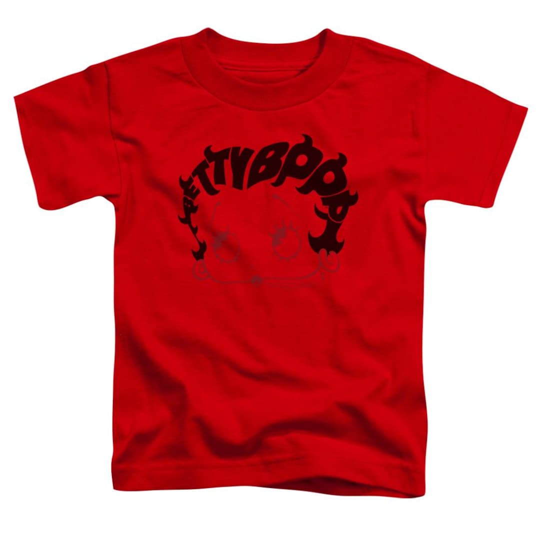 Betty Boop Word Hair Kids Red Shirts - Etsy