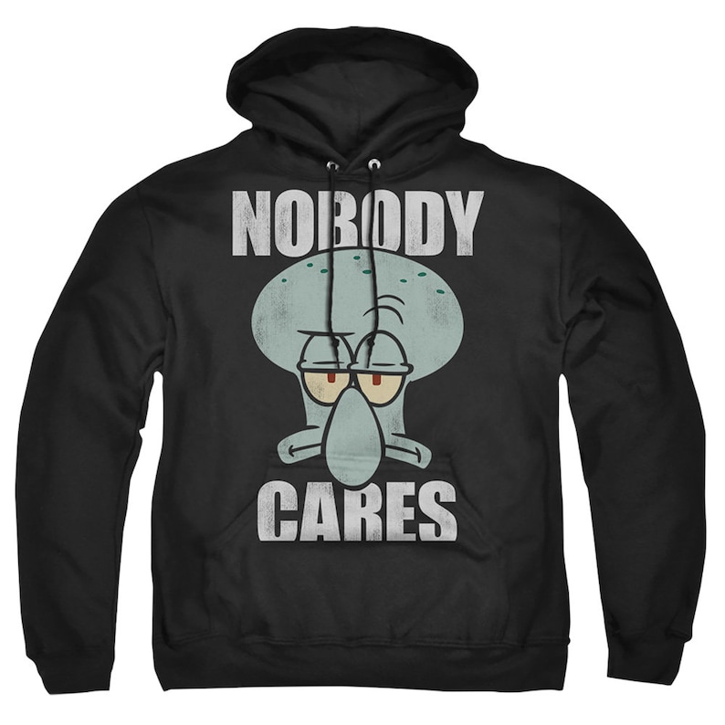 Spongebob Squarepants Squidward Nobody Cares MEME Black Shirts - Etsy