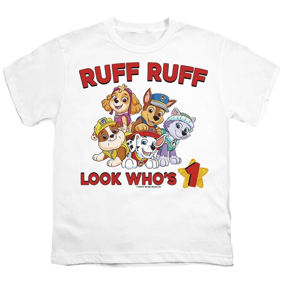 Officially Licensed Paw Patrol 1st Birthday Shirt White – “ruff Ruff ...