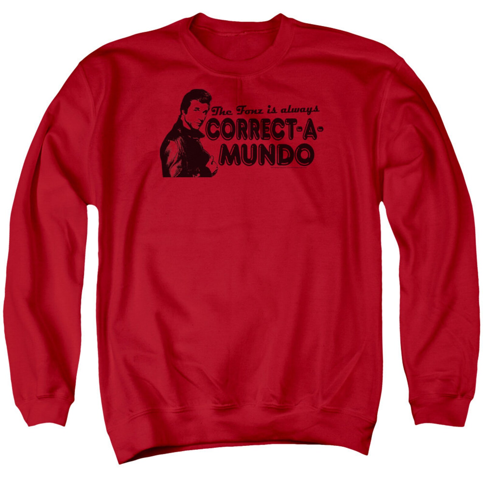 Happy Days The Fonz is Always Correct-A-Mundo Adult Red Shirts | Etsy