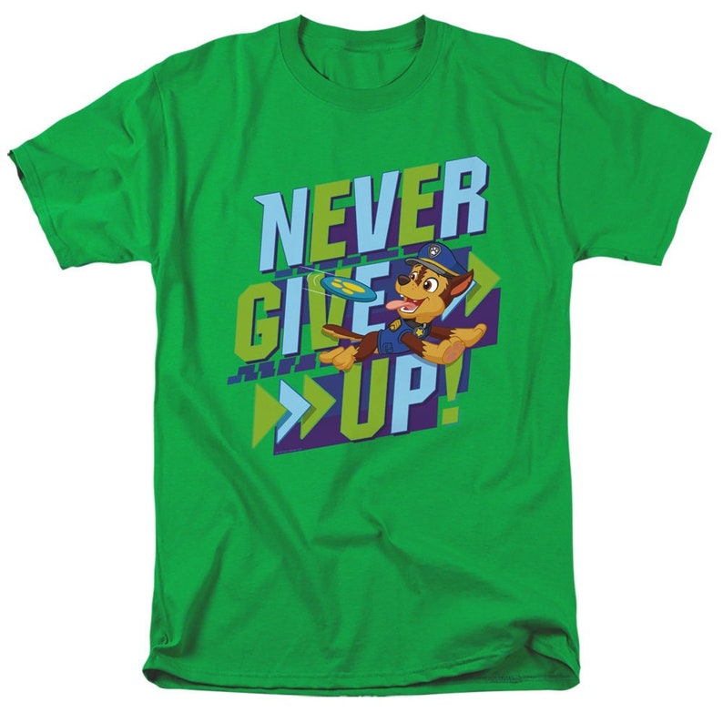 Paw Patrol Never Give up Kelly Green Shirts - Etsy