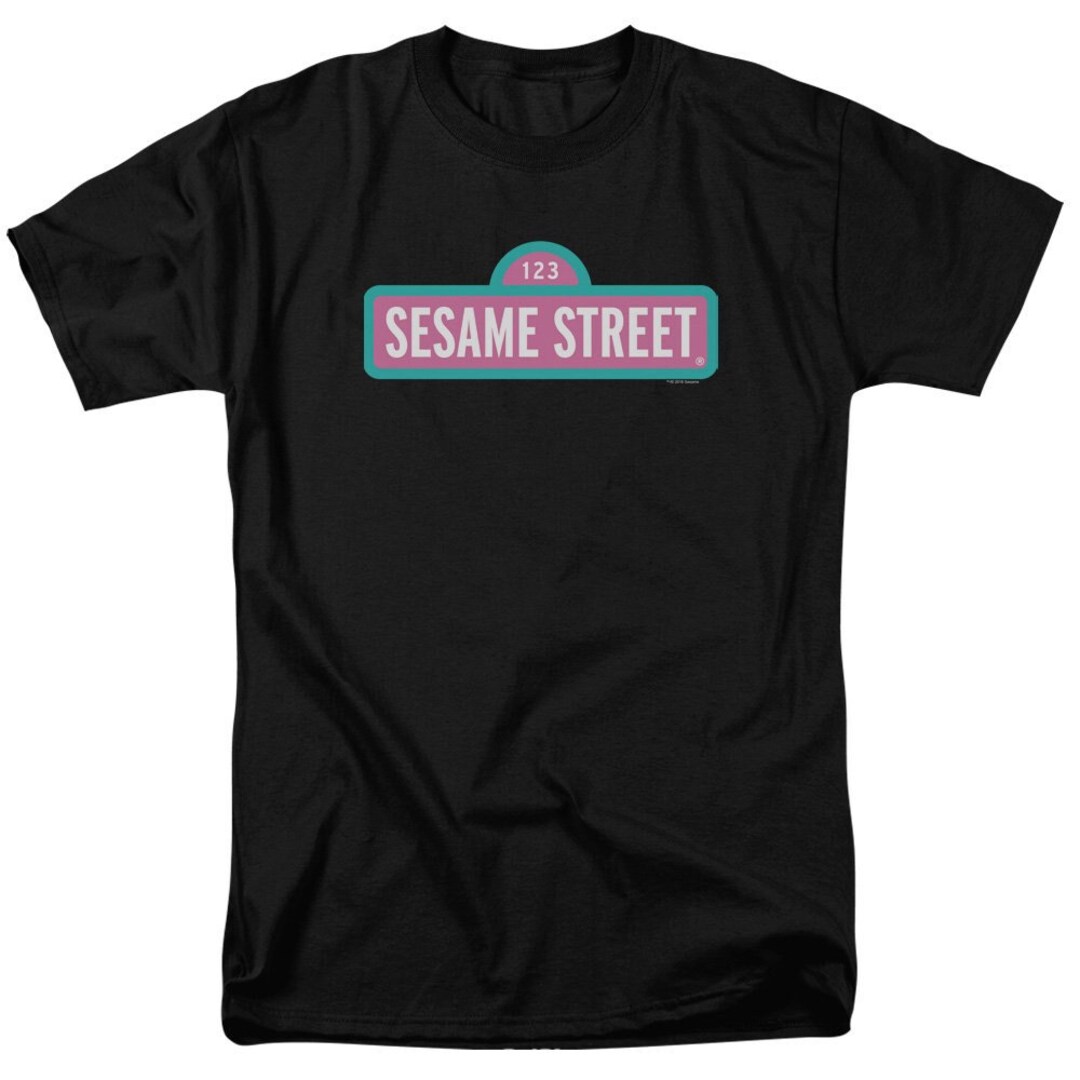 Sesame Street ALT Logo Black Adult Shirts - Etsy