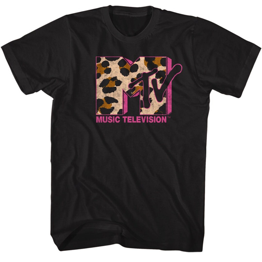 MTV Leopard Logo Black Shirts - Etsy