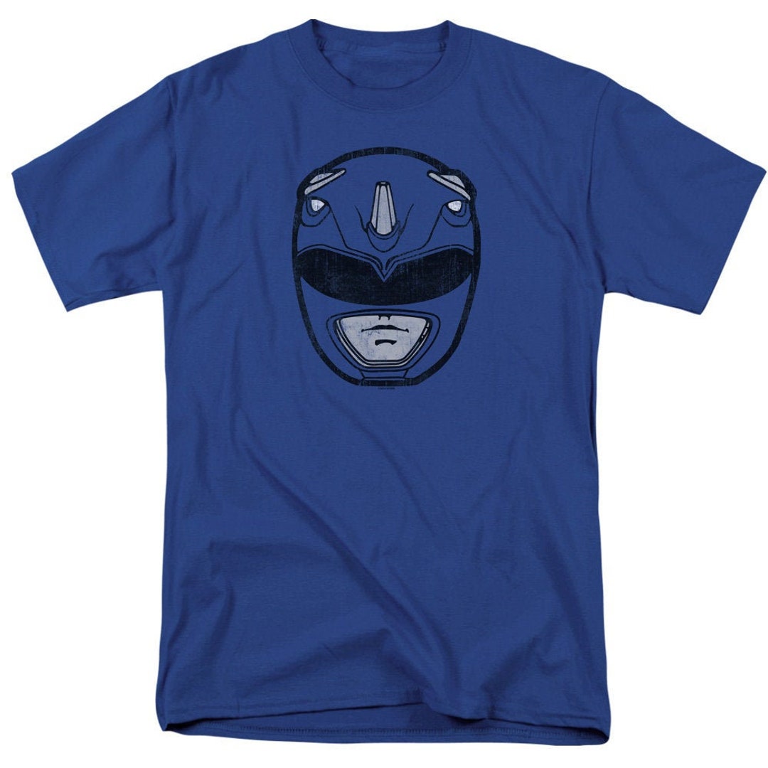 Power Rangers Blue Ranger Mask Adult Royal Blue Shirts - Etsy