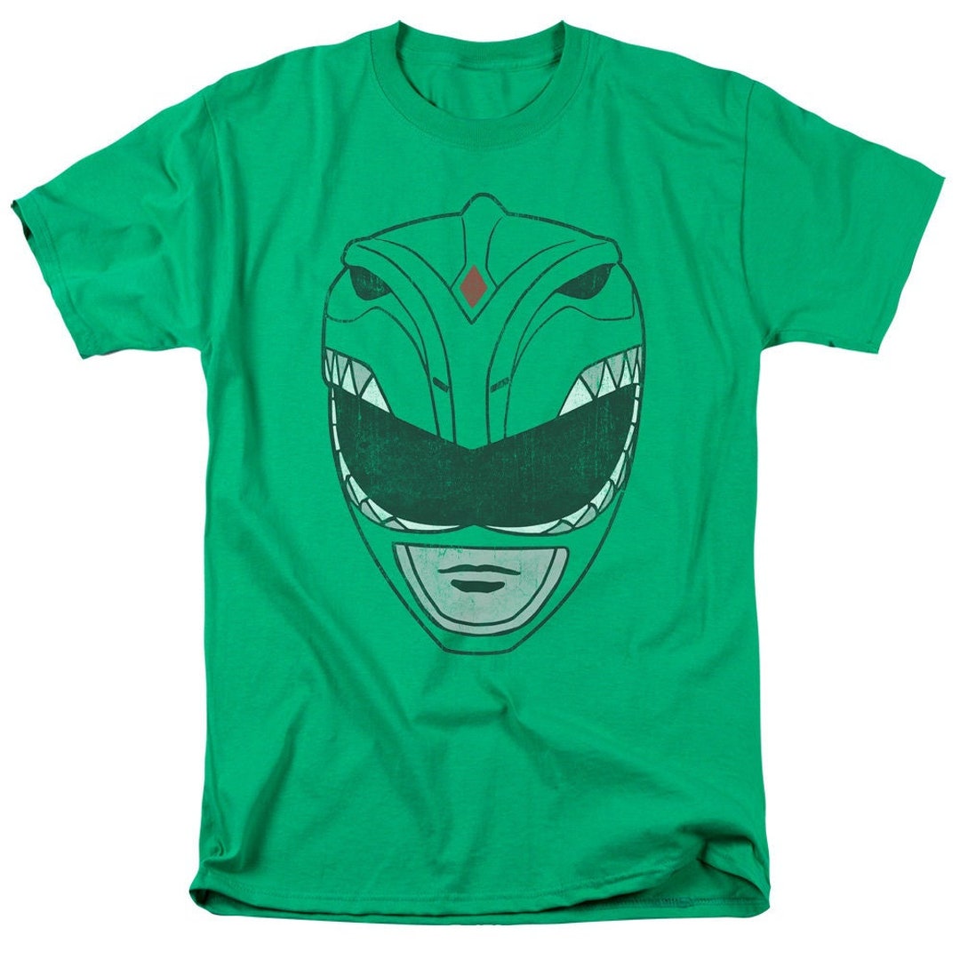 Power Rangers Green Ranger Mask Adult Kelly Green Shirts - Etsy