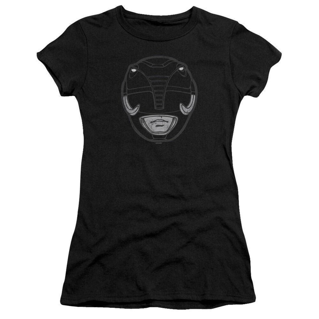 Power Rangers Black Ranger Mask Woman's and Juniors Black Shirts - Etsy