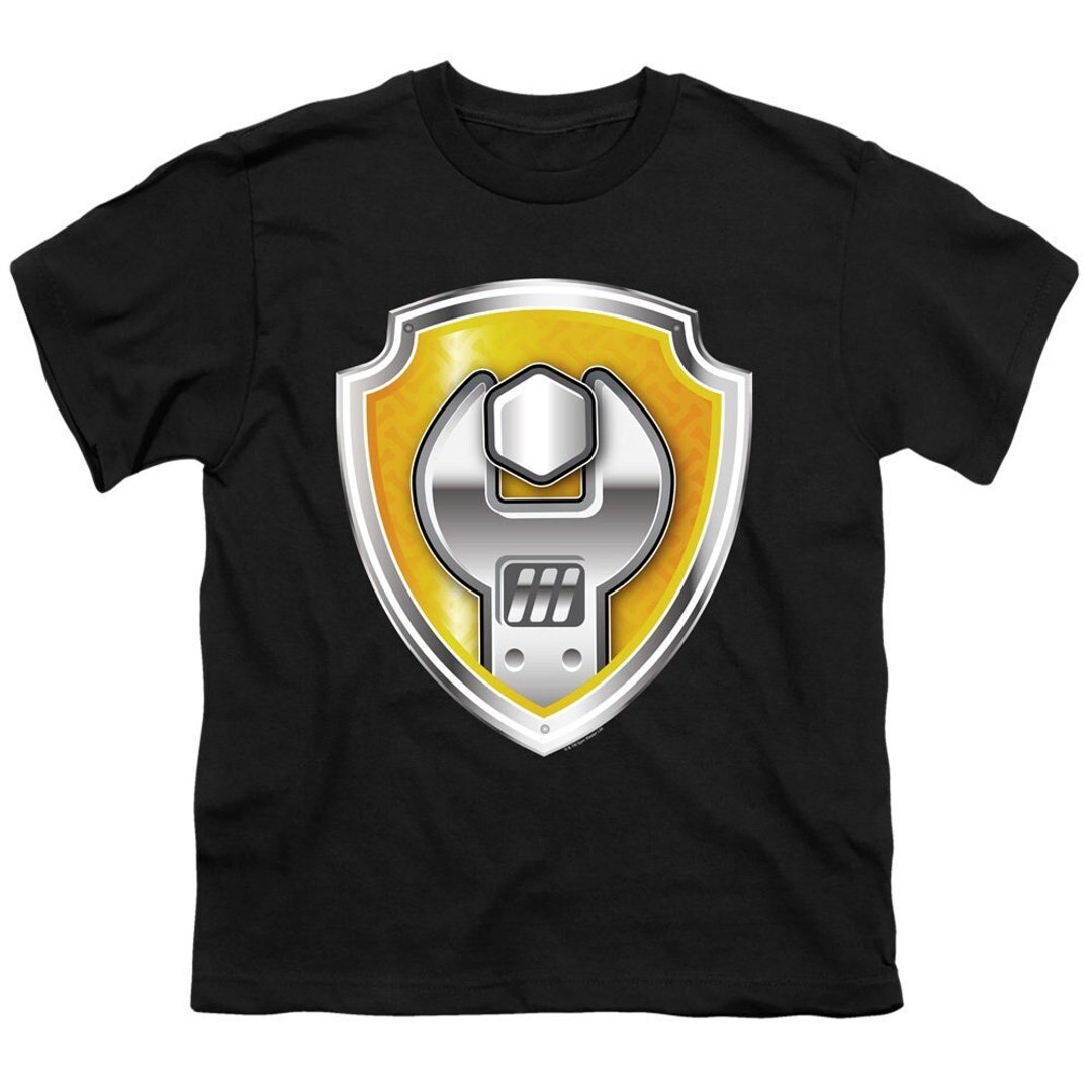 Paw Patrol Rubble Badge Youth Black Shirts - Etsy