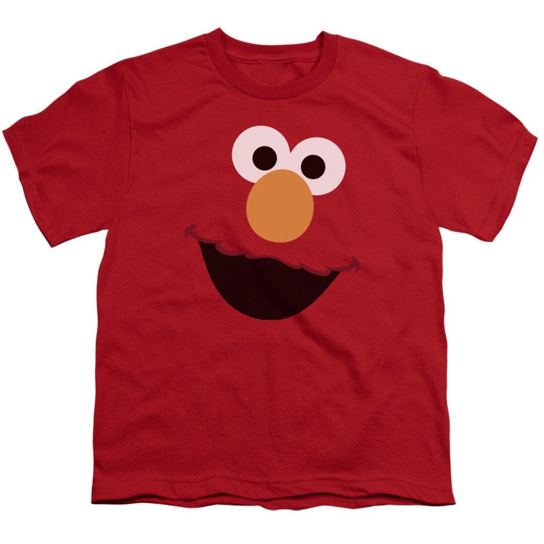 Sesame Street Elmo Face Kid's Red Shirts - Etsy