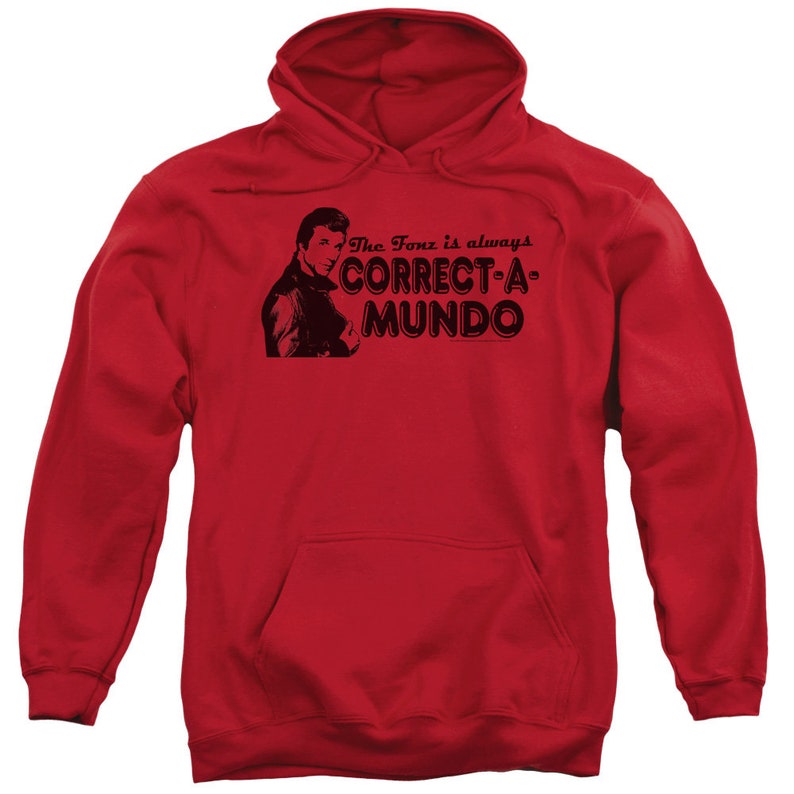 Happy Days the Fonz is Always Correct-a-mundo Adult Red Shirts - Etsy