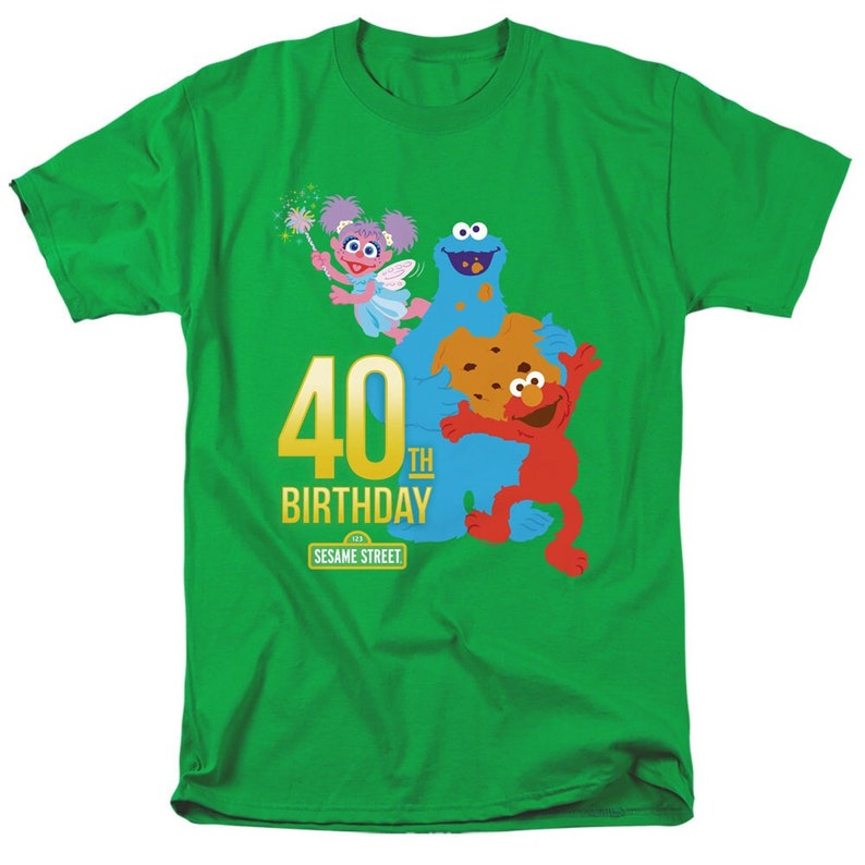 Sesame Street 40th Birthday Kelly Green Shirts - Etsy
