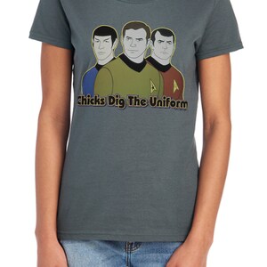 Star Trek Chicks Dig the Uniform Charcoal Gray Shirts - Etsy