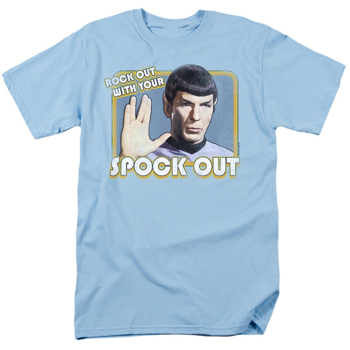 Star Trek Rock Out With Your Spock Out Light Blue Shirts - Etsy