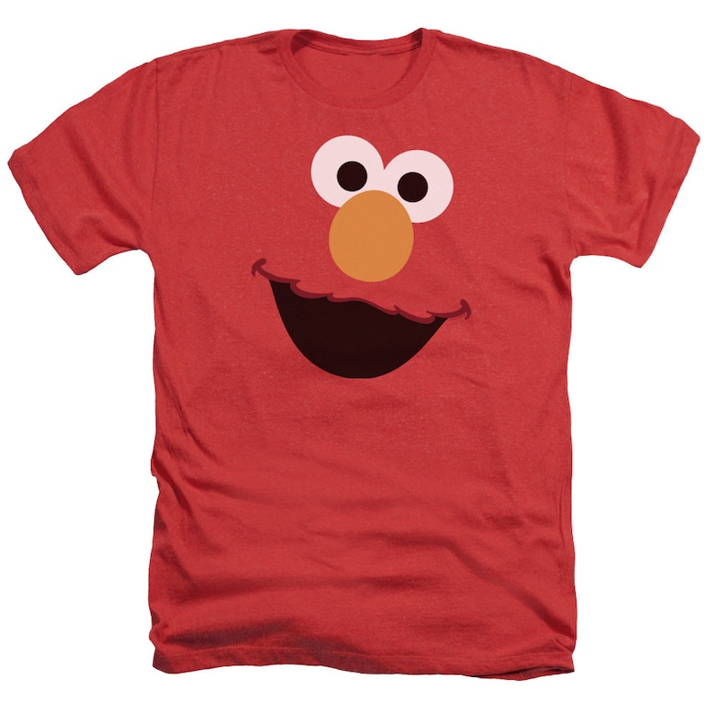 Sesame Street Elmo Face Red Shirts - Etsy
