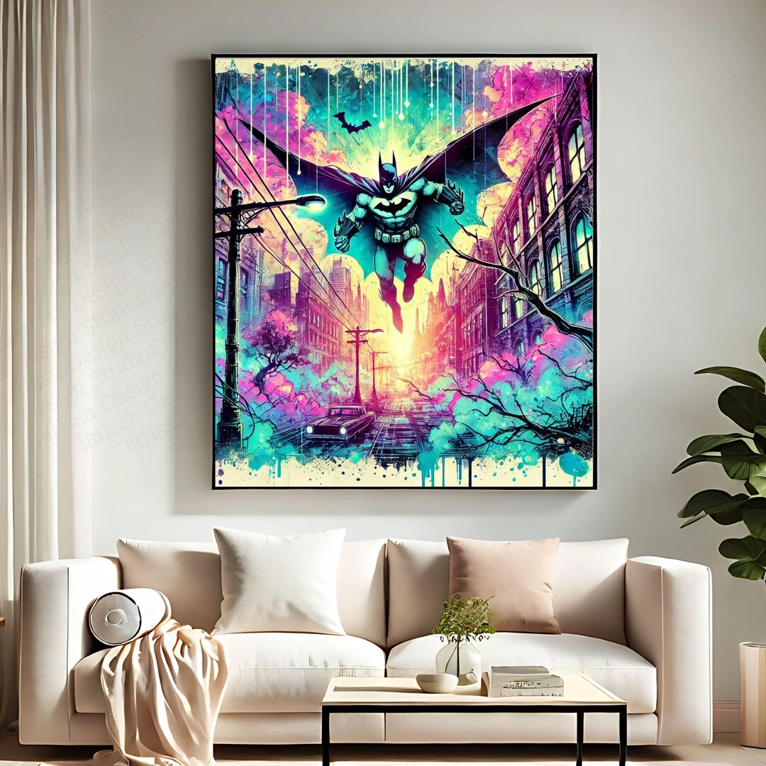 Dark Knight Graphic Novel Style Gotham, PNG PDF Files, DTF, Sublimation ...