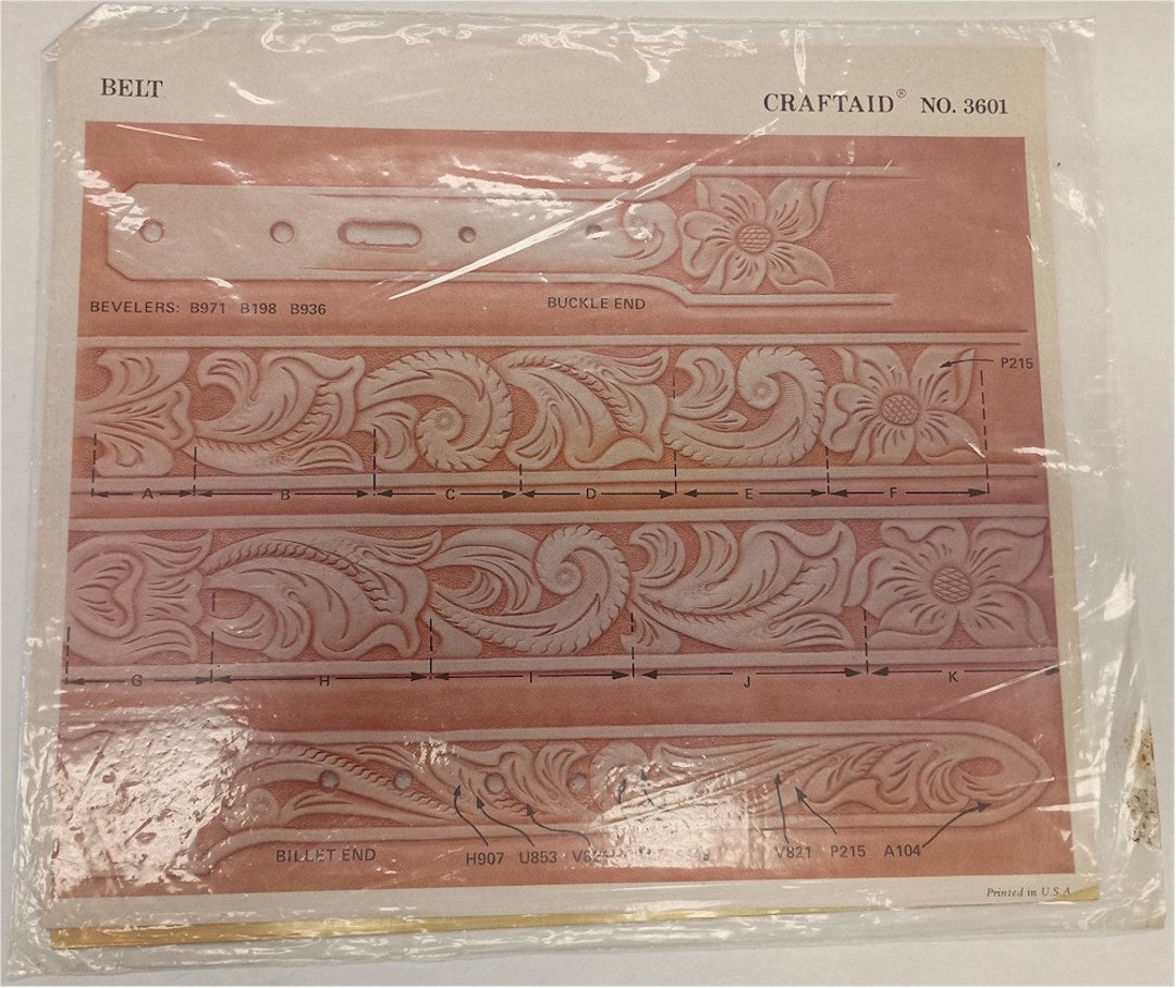 Vintage Craftaid LEATHER Belt Template No.3601 - Etsy