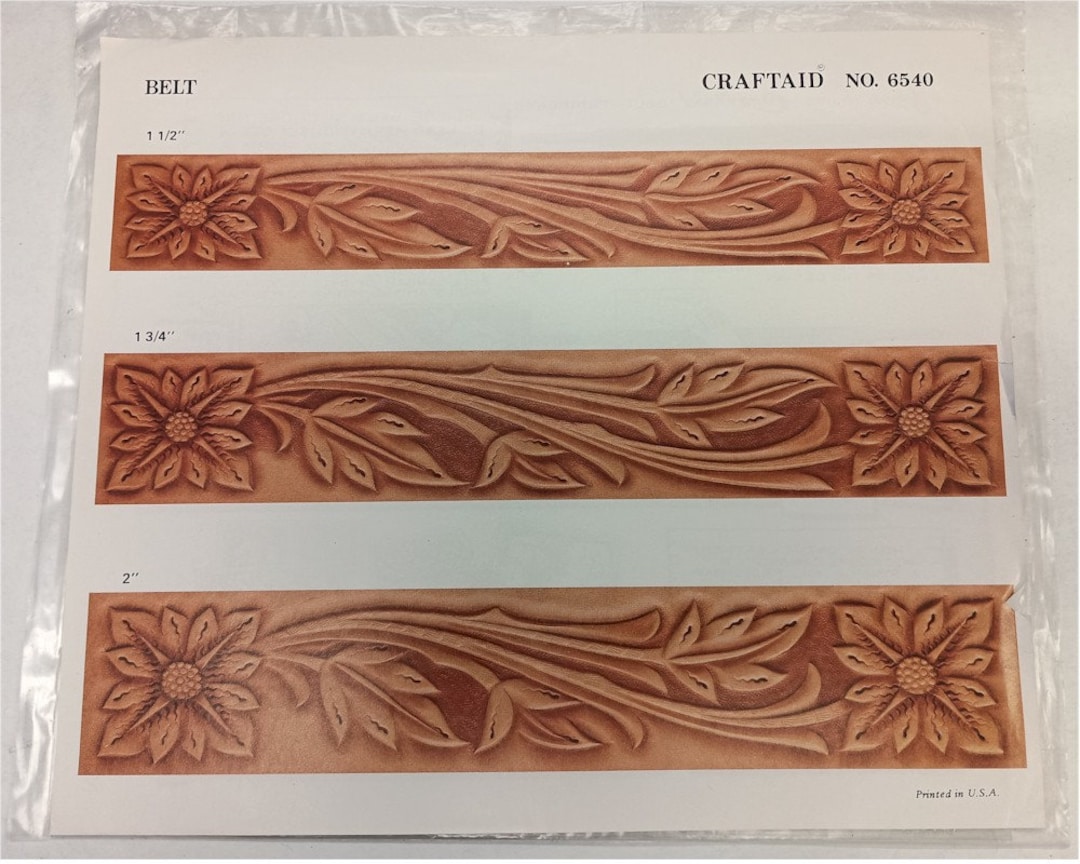 Vintage Craftaid LEATHER Belt Template No.6540 - Etsy