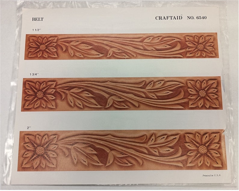 Vintage Craftaid LEATHER Belt Template No.6540 - Etsy