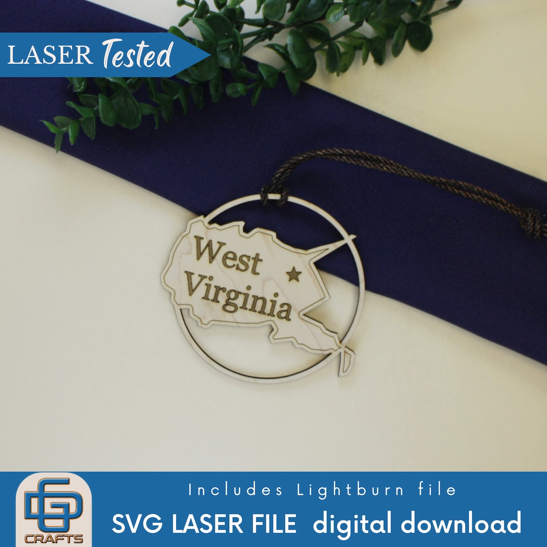 SVG State Shape Outline of West Virginia Ornament | SVG File ...