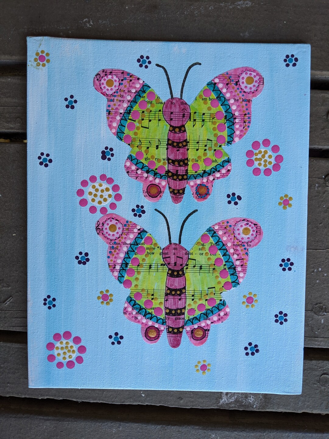 Dot Art Butterflies Painting on Canvas - Etsy