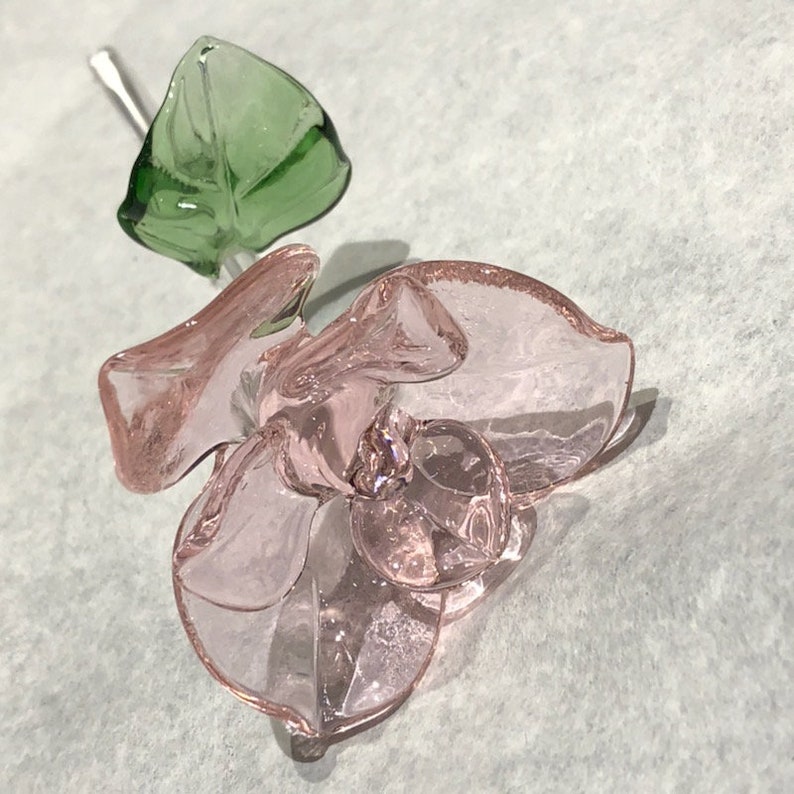 Blown Glass Rose - Etsy