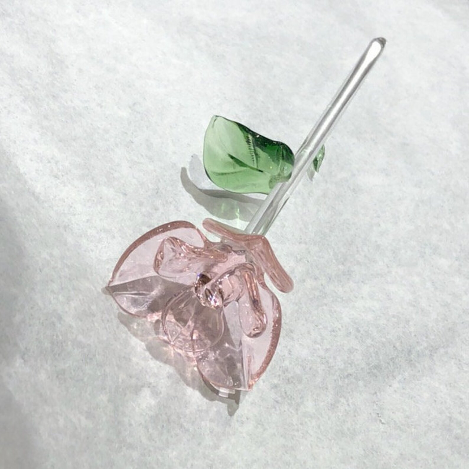 Blown Glass Rose - Etsy