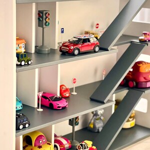 Handcrafted Toy Car Parking Garage - Multilevel Storage Display for ...