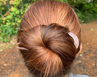 Fourche à cheveux martelée simple arche de cheveux en cuivre - Etsy France