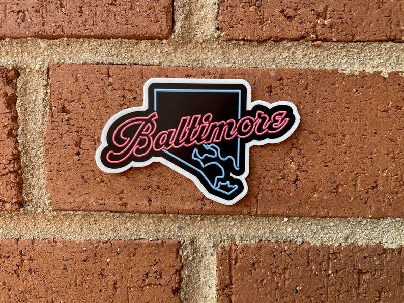 High Quality Vinyl Neon Baltimore Sticker - Etsy