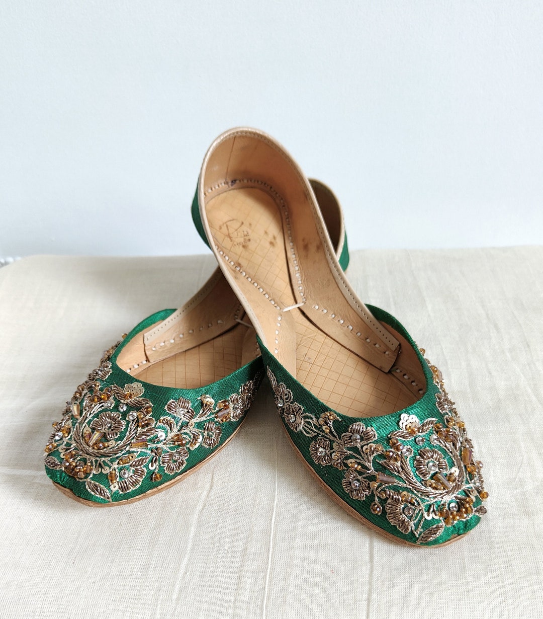 Indian Pakistani Traditional Ethnic Shoes Leather Khussa Mojari Jutti ...