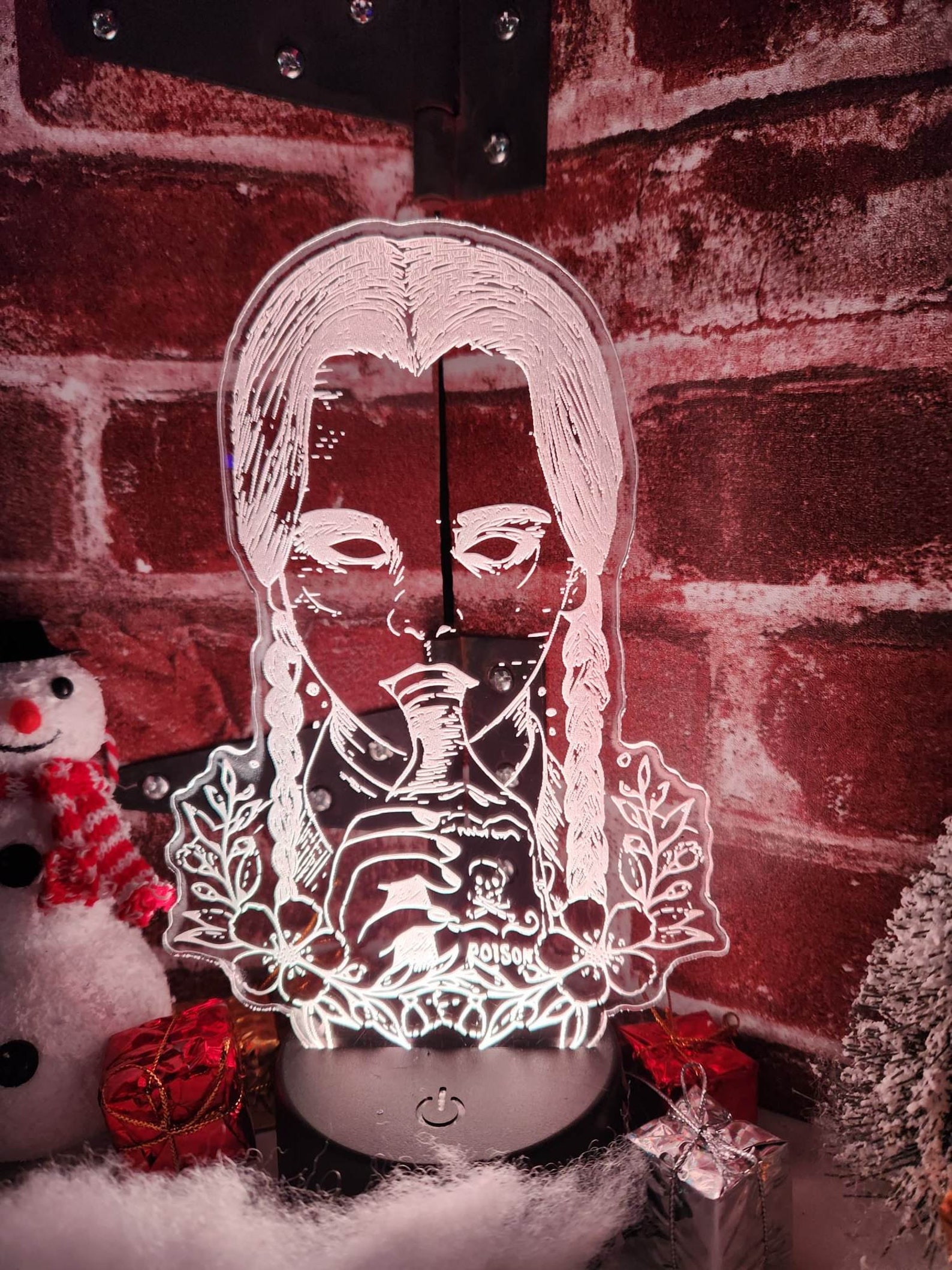 Wednesday Addams LED Lamp SVG – 3D Illusion Laser Cut File (digital ...