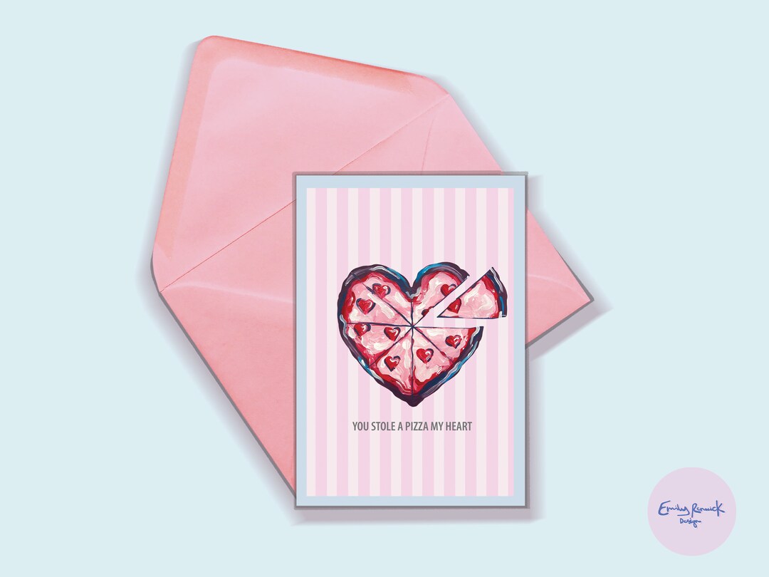 You Stole a Pizza My Heart Card, Valentines Card, Anniversary Card - Etsy