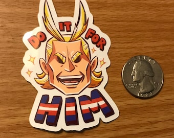 All Might Sticker - Etsy