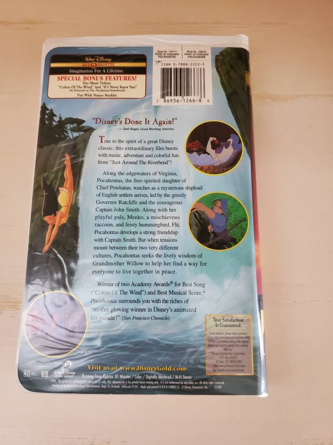 Walt Disney Gold Classic Collection Pocahontas VHS Walt Disney Gold Classic Collection Pocahontas VHS