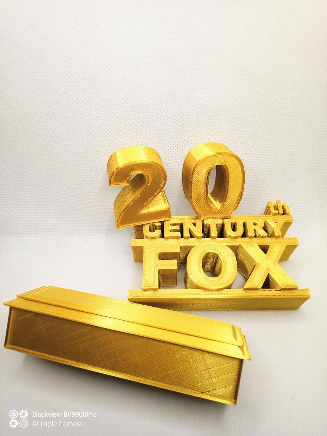 3d Printed Golden 20th Century Fox Style Logo - Mixed Color | 3d ...