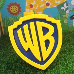 WB Warner Bros Style Logo - 3d Printed PLA Plastic Gift - Etsy