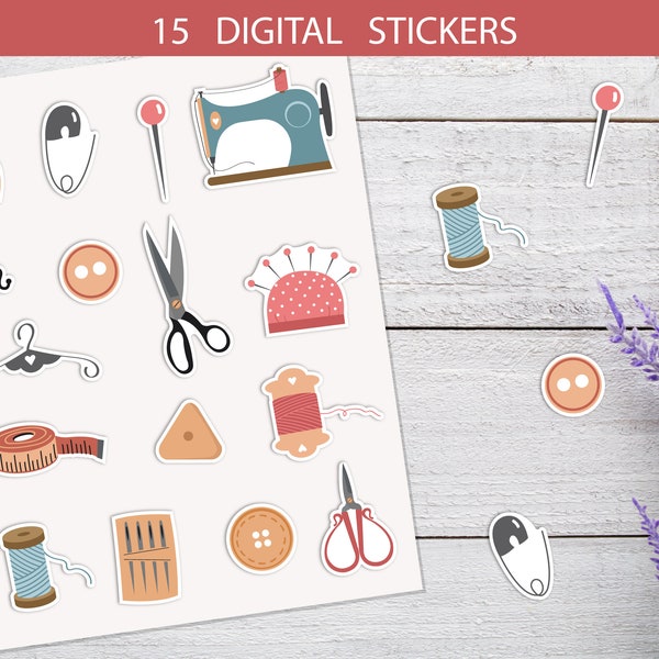 Sewing Printable Stickers - Etsy