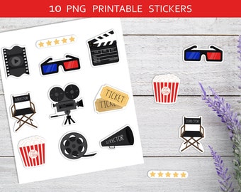 Printable Movie Night Planner Stickers Movies Movie Night Movie Night ...