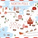 Fun Printable Map of the North Pole. Christmas Card Print. Cute ...