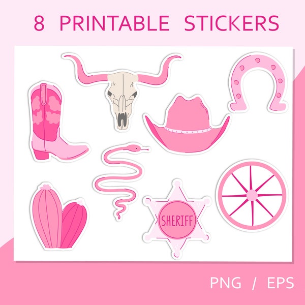 Cowgirl Stickers - Etsy