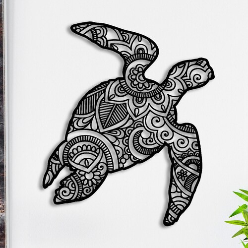 Geometric Turtle Wooden Wall Art Home Nursery Animal - Etsy