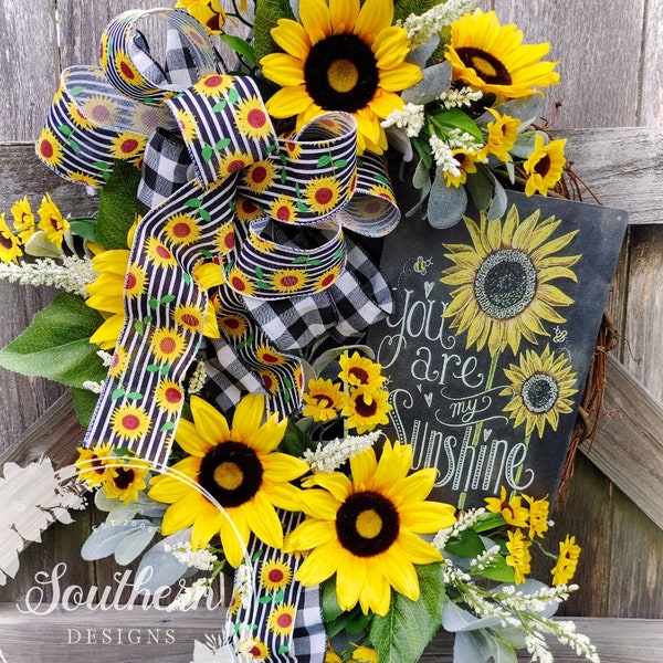 Sunflower Wreaths for Front Door - Etsy