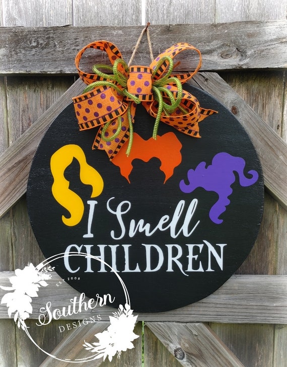 I Smell Children Door Hanger Halloween Door Decor | Etsy