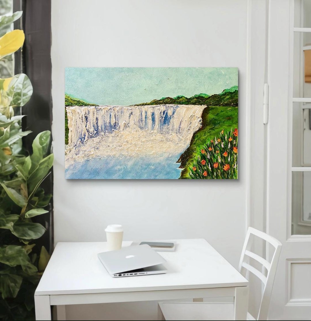 Niagara Falls Painting, Textured Painting, Niagara Falls Wall Art ...