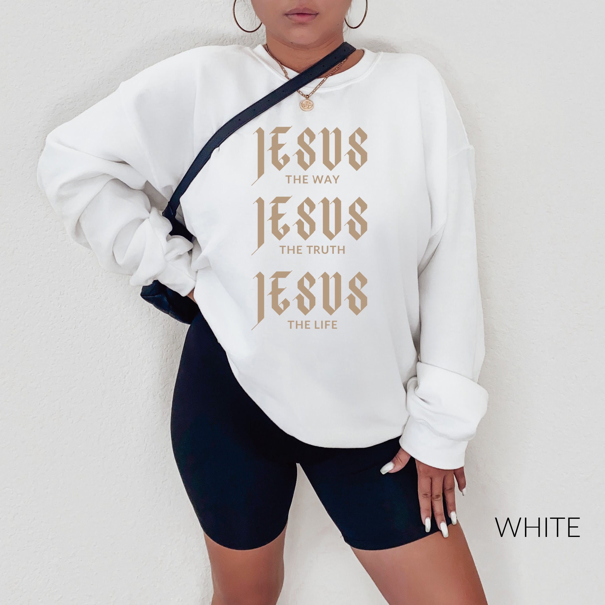 Jesus Crewneck Jesus is the Way Jesus Clothes Christian Sweatshirt ...