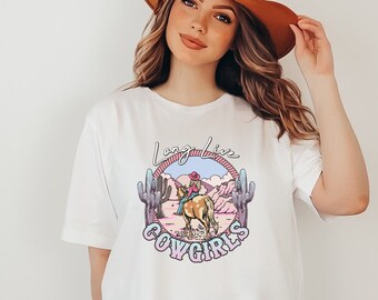 Let's Rodeo Garment-dyed T-shirt Rodeo Shirt Gifts for - Etsy