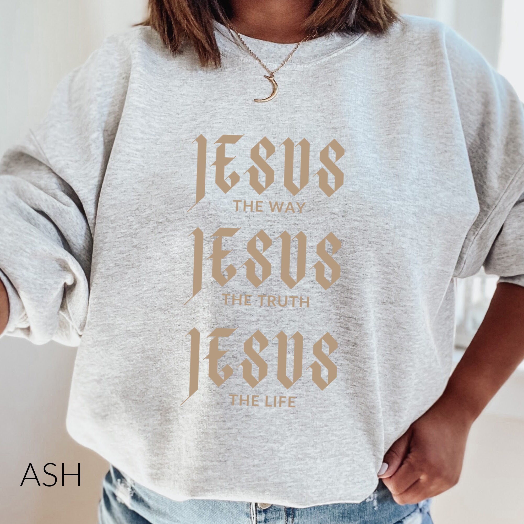 Jesus Crewneck Jesus is the Way Jesus Clothes Christian Sweatshirt ...