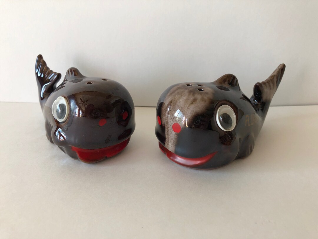 Vintage Whale Salt and Pepper Shakers – Anthropomorphic Florida ...