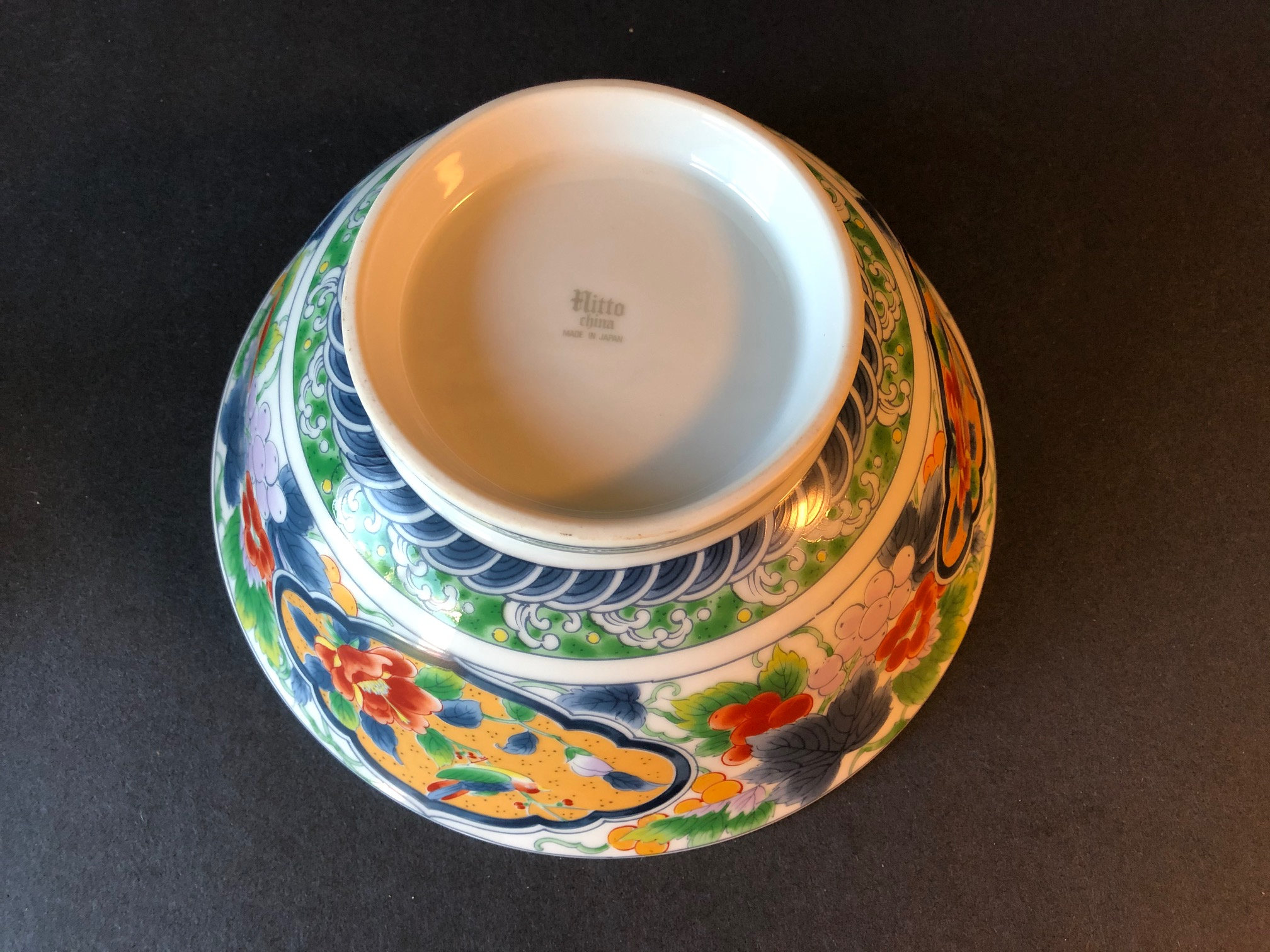 Vintage Nitto China From Japan Serving Bowl With Flowers, Birds and ...
