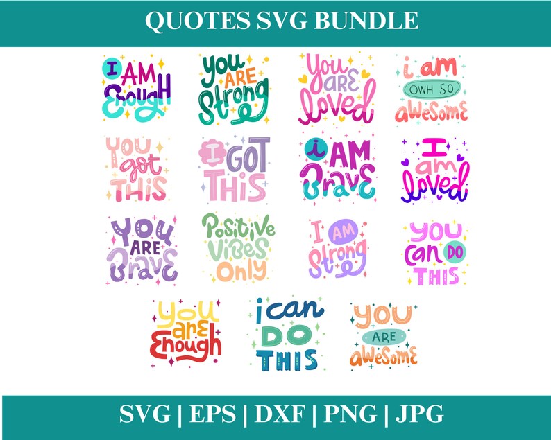 Inspirational Sayings Svg Bundle, Motivational Svg Bundle ...
