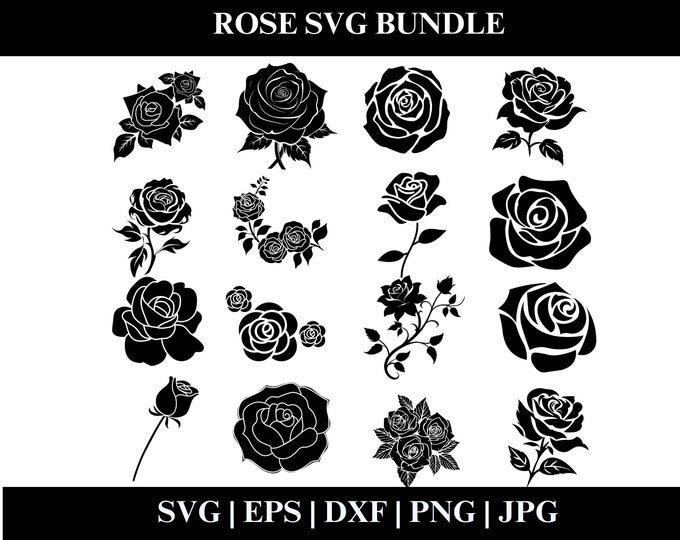 Red Half Rose Svg. Split Rose Svg. Rose Png. Flower Svg. Rose Monogram ...